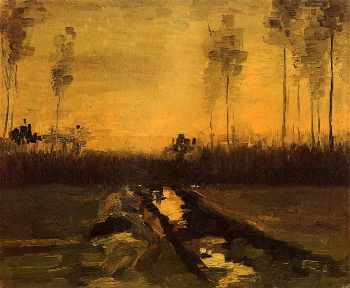 Vincent van Gogh - Evening Landscape - SVETSLIK.SI - 100% ročno naslikano