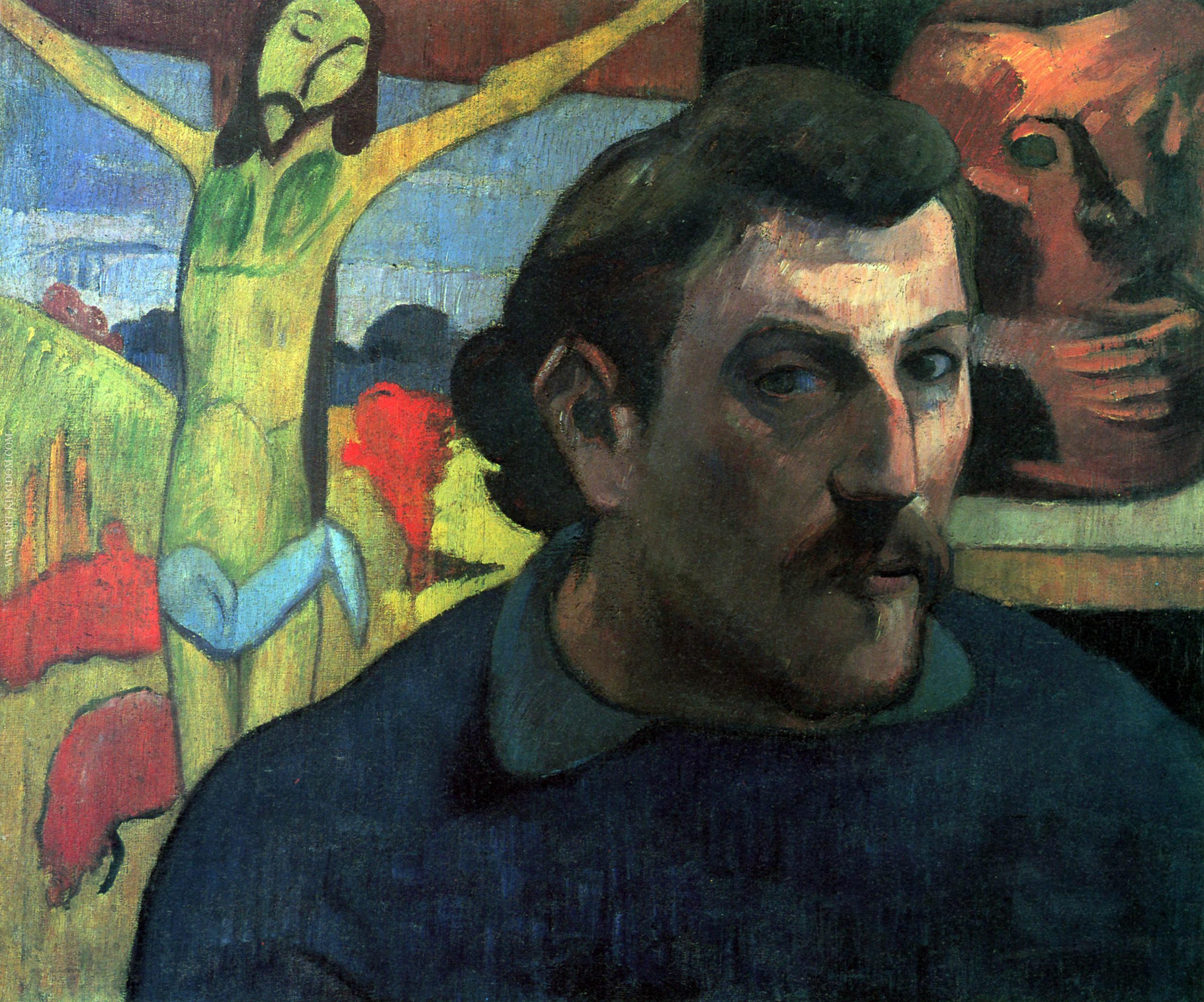 Paul Gauguin - Portrait of the Artist with the Yellow Christ - SVETSLIK ...