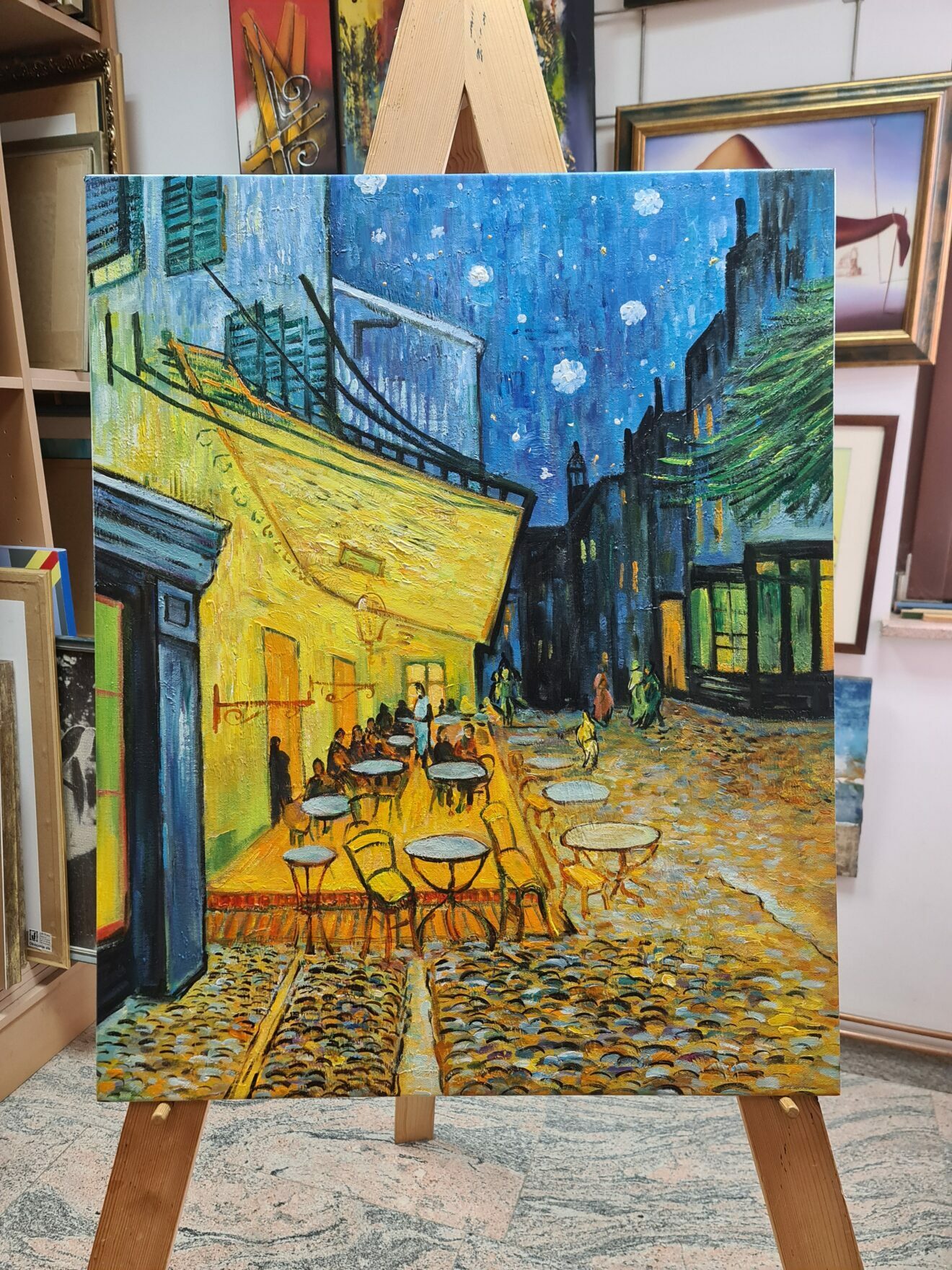 Vincent van Gogh - Cafe terrace on the place de Forum – Kavarna ponoči ...