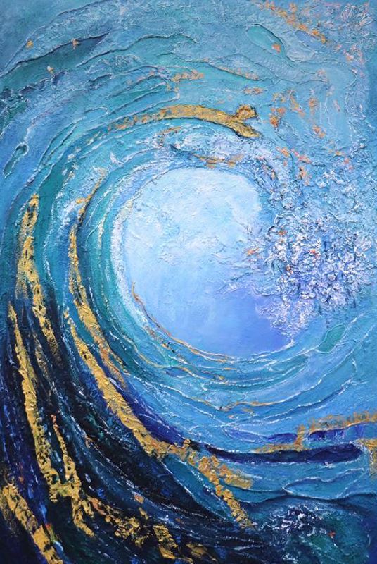 Abstraktna slika - E101 - SVETSLIK.SI - 100% ročno naslikano