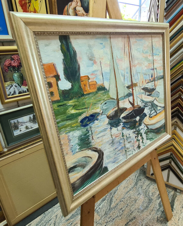 Claude Monet - Barques au repos au petit gennevilliers - SVETSLIK.SI